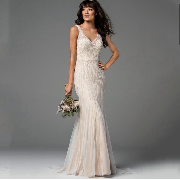 Watters | Dresses | Watters Willowby Oceana Wedding Dress Ivory Beaded ...